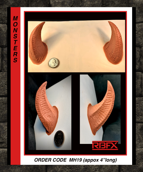 MH19 -HORNS/ DEMON/MONSTER/DEVIL Set - Foam Latex – Motion Picture F/X ...