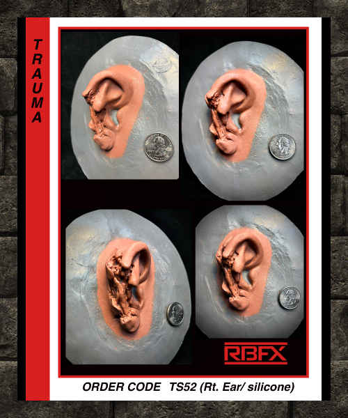 TS52 - RT. EAR/ TRAUMA/ SILICONE - Silicone – Motion Picture F/X Company