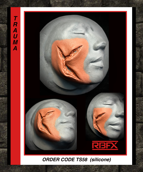 TS58 - Silicone Right Trauma Cheek/ Gash/Slash - Silicone – Motion ...